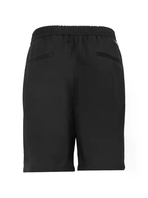 LOW BRAND Drawstring D-ring Shorts - Black