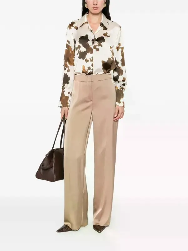 PENNYBLACK Satin Finish Wide-leg Trousers