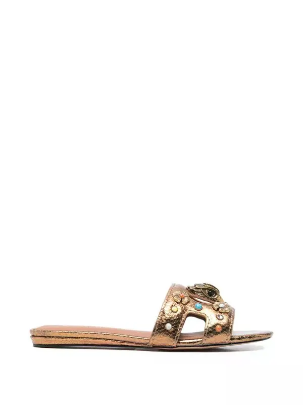 Kurt Geiger Eagle-head Floral-appliqué Sandals