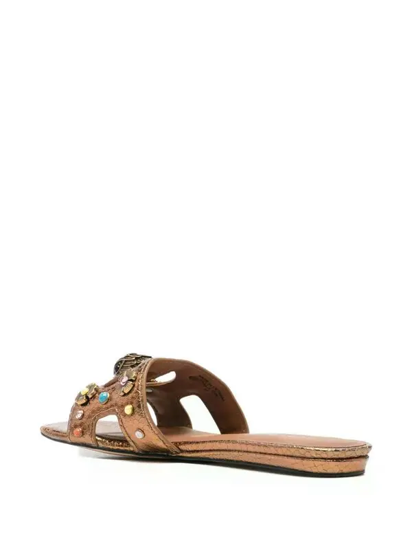 Kurt Geiger Eagle-head Floral-appliqué Sandals
