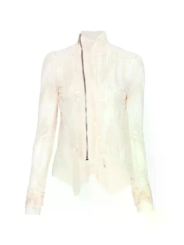 Rick Owens Sequin-embellished Sheer Jacket - Neutrals