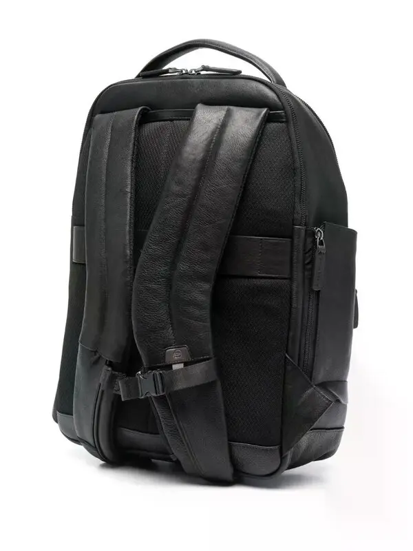 PIQUADRO Calf Leather Backpack With Logo Plaque