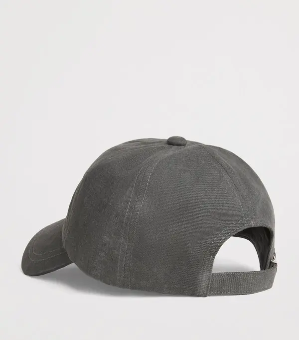 NN.07 Cotton Baseball Cap With Logo - Green