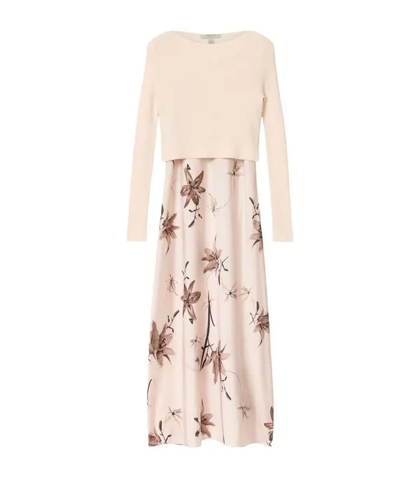 ALLSAINTS Hera 2-in-1 Midi Dress