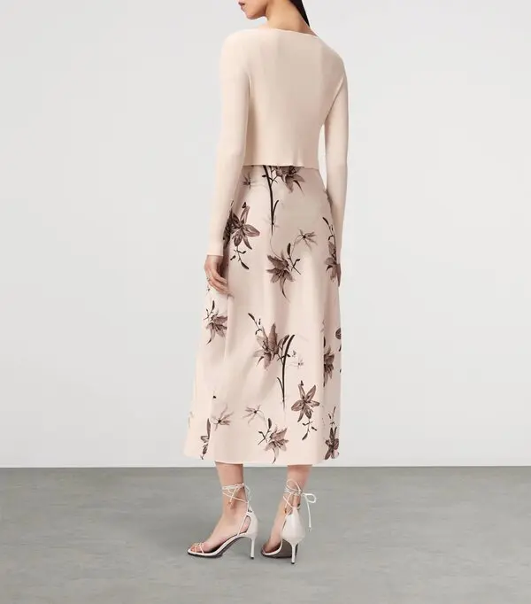 ALLSAINTS Hera 2-in-1 Midi Dress