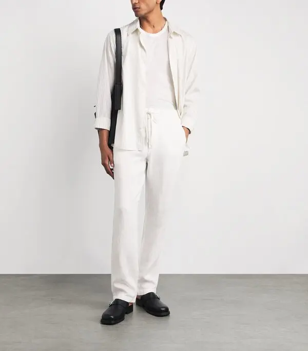 Citizens Of Humanity Linen Straight Trousers With Drawstring