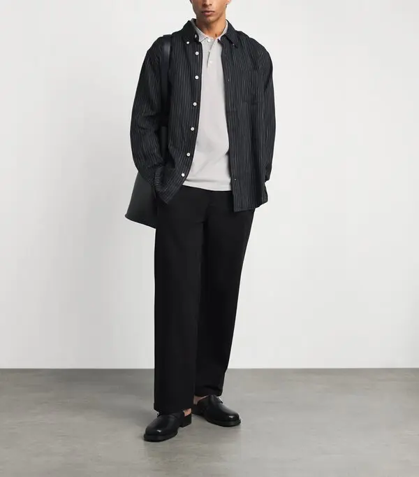 Paige Cotton Demille Polo Shirt - Grey