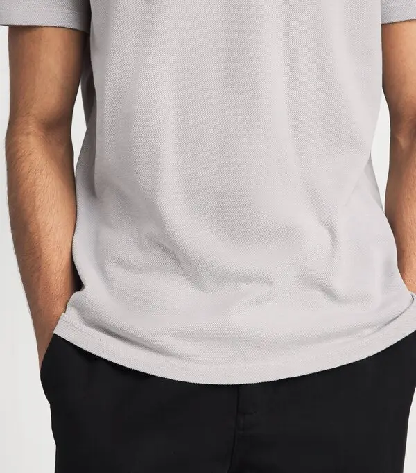 Paige Cotton Demille Polo Shirt - Grey