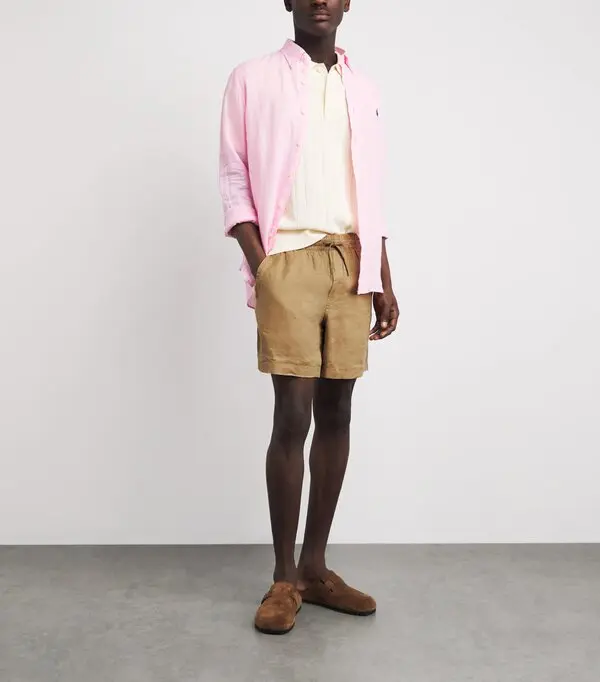 Polo Ralph Lauren Linen Drawstring Shorts - Beige