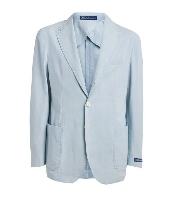 Polo Ralph Lauren Linen Single-breasted Blazer - Blue