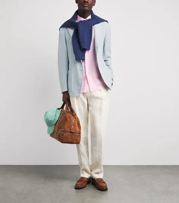 Polo Ralph Lauren Linen Single-breasted Blazer - Blue