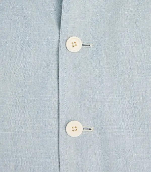 Polo Ralph Lauren Linen Single-breasted Blazer - Blue