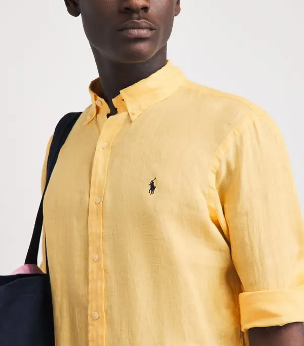 Polo Ralph Lauren Linen Custom-fit Shirt - Yellow