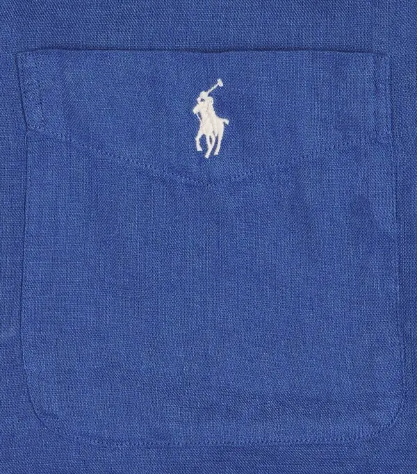 Polo Ralph Lauren Linen Short-sleeve Classic-fit Shirt - Blue