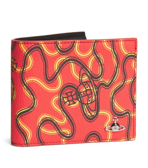 VIVIENNE WESTWOOD Squiggle Print Bifold Wallet - Red