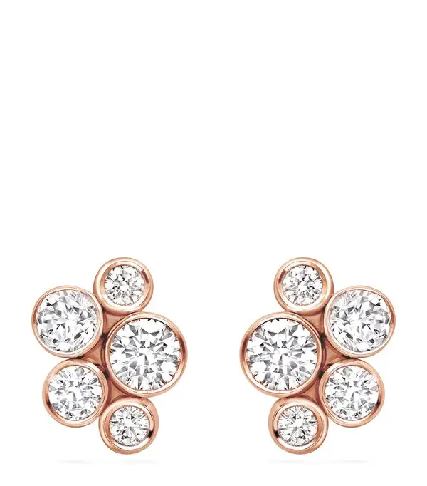 BOODLES Raindance Diamond Stud Earrings - Rose Gold