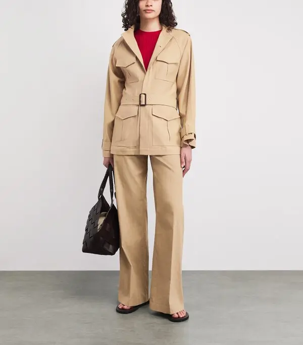 Polo Ralph Lauren Stretch Cotton-linen Beaton Trousers - Beige
