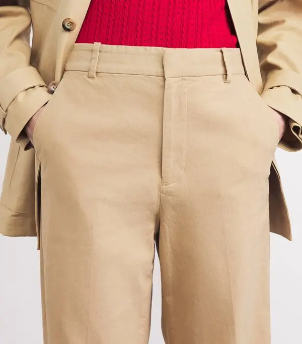 Polo Ralph Lauren Stretch Cotton-linen Beaton Trousers - Beige