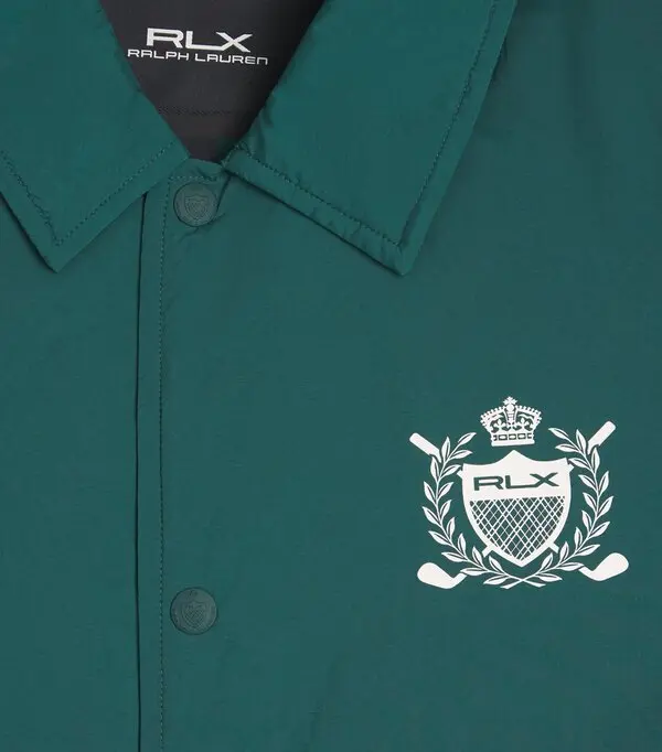 Rlx Ralph Lauren Logo Print Windbreaker Jacket - Green