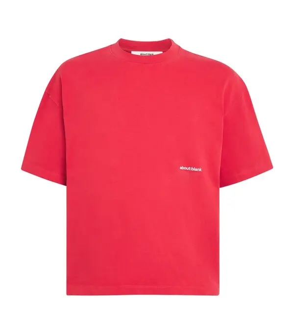 ABOUT:BLANK Cotton Back Logo T-shirt - Red
