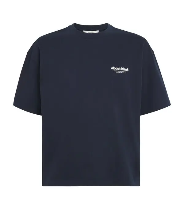 ABOUT:BLANK Cotton Logo Boxy T-shirt - Navy