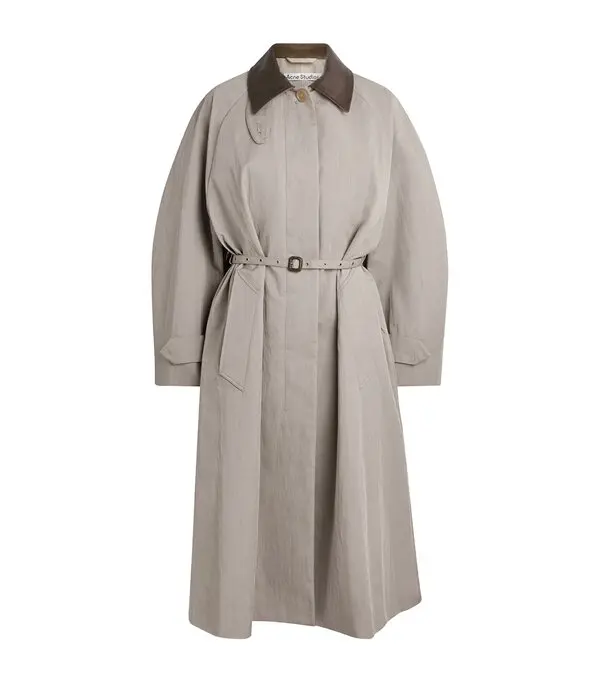 Acne Studios Cotton-blend Belted Trench Coat - Beige