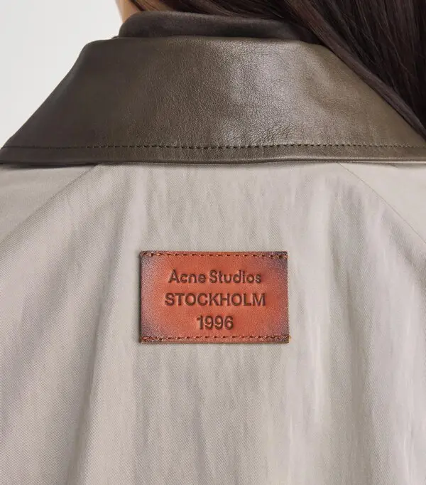 Acne Studios Cotton-blend Belted Trench Coat - Beige