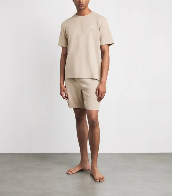 BOSS Cotton-blend Waffle-knit Shorts