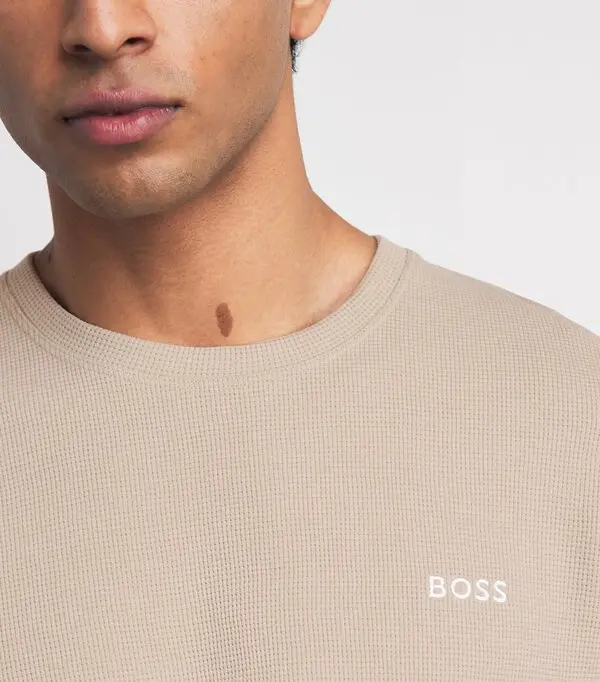 BOSS Cotton-blend Waffle-knit T-shirt