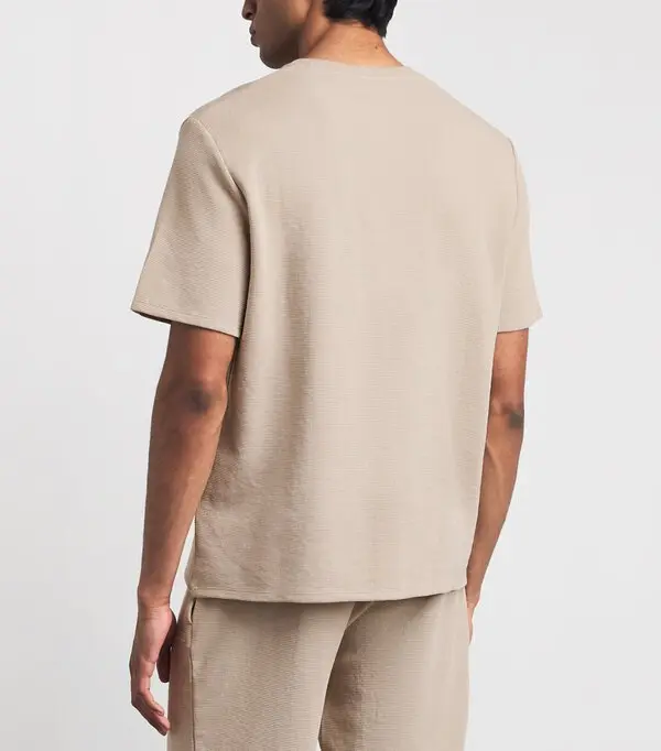 BOSS Cotton-blend Waffle-knit T-shirt