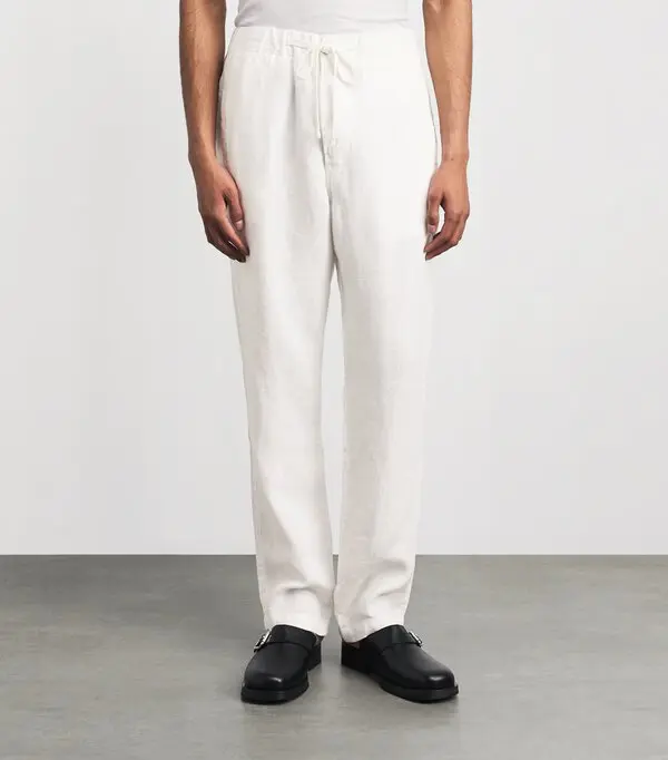 Citizens Of Humanity Linen Drawstring Straight Leg Trousers