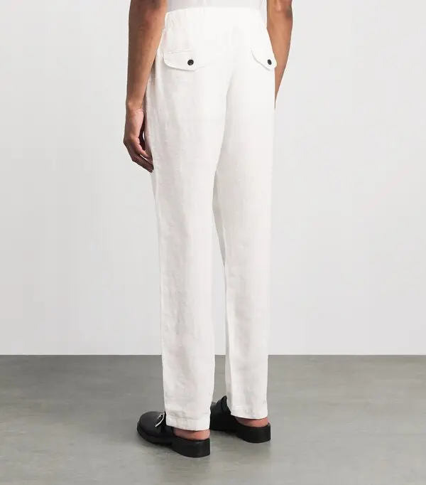 Citizens Of Humanity Linen Drawstring Straight Leg Trousers