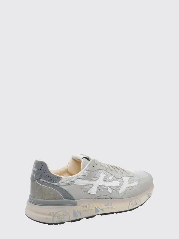 Premiata Mick Suede And Nylon Lace-up Sneakers - Grey
