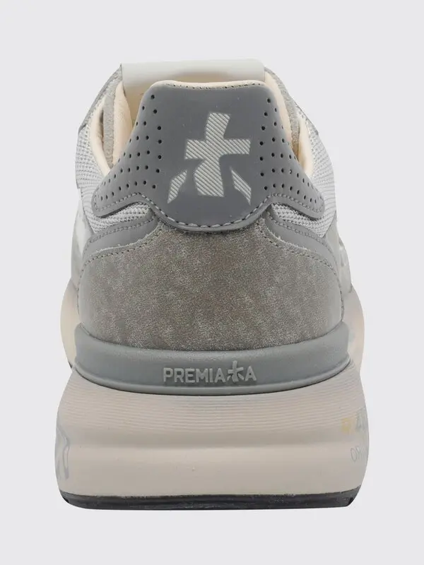Premiata Mick Suede And Nylon Lace-up Sneakers - Grey