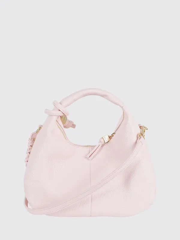 GANNI Textured Top Handle Bag - Pink
