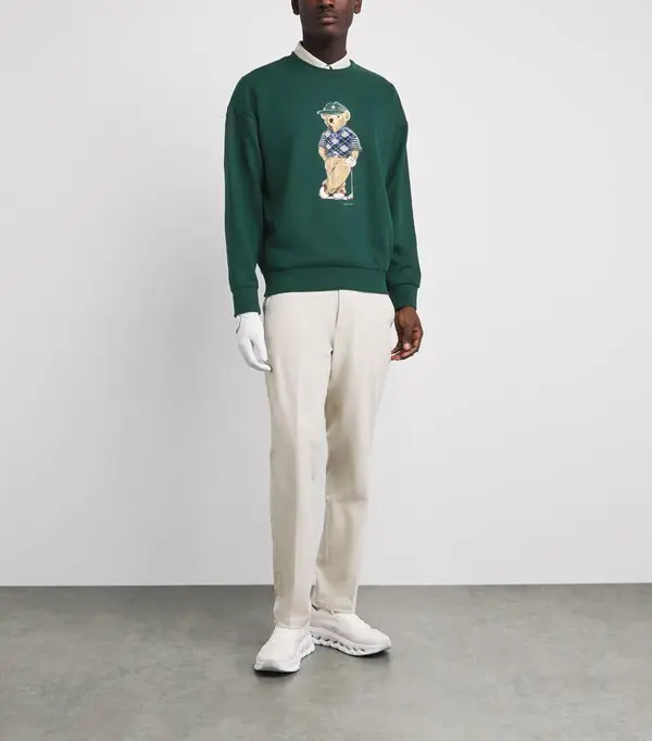 Rlx Ralph Lauren Cotton-blend Polo Bear Sweatshirt - Green