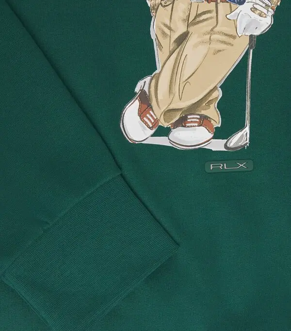 Rlx Ralph Lauren Cotton-blend Polo Bear Sweatshirt - Green