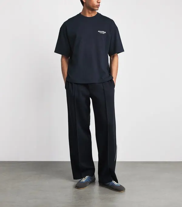 ABOUT:BLANK Cotton Logo Boxy T-shirt - Navy