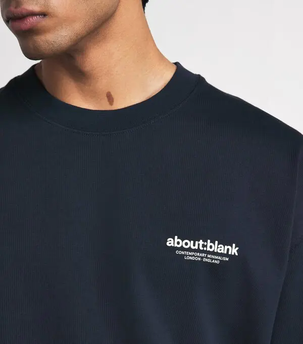 ABOUT:BLANK Cotton Logo Boxy T-shirt - Navy
