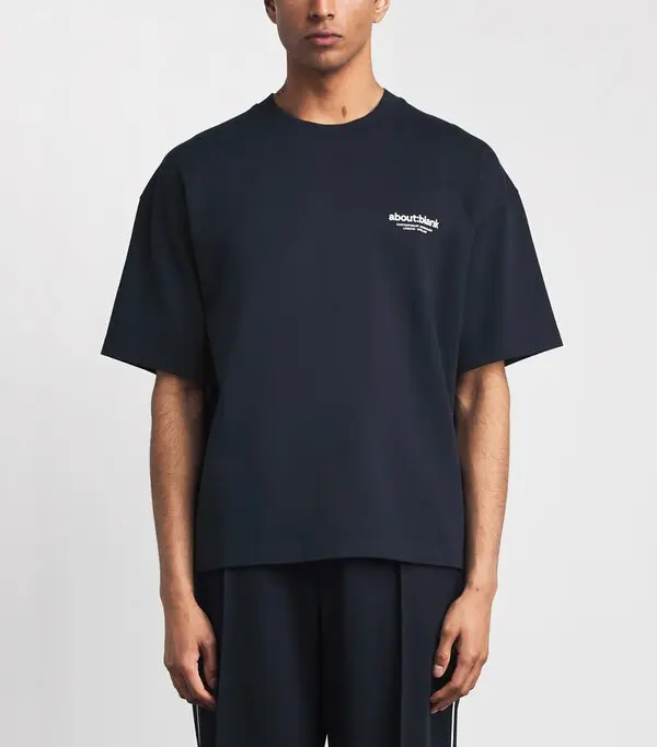 ABOUT:BLANK Cotton Logo Boxy T-shirt - Navy