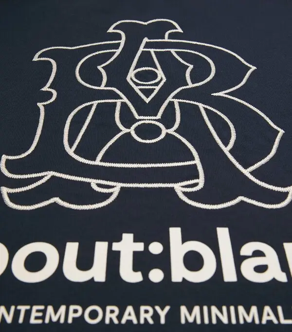 ABOUT:BLANK Cotton Logo Boxy T-shirt - Navy