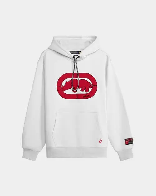 ECKO Chenille Rhino Brand Hoodie - White