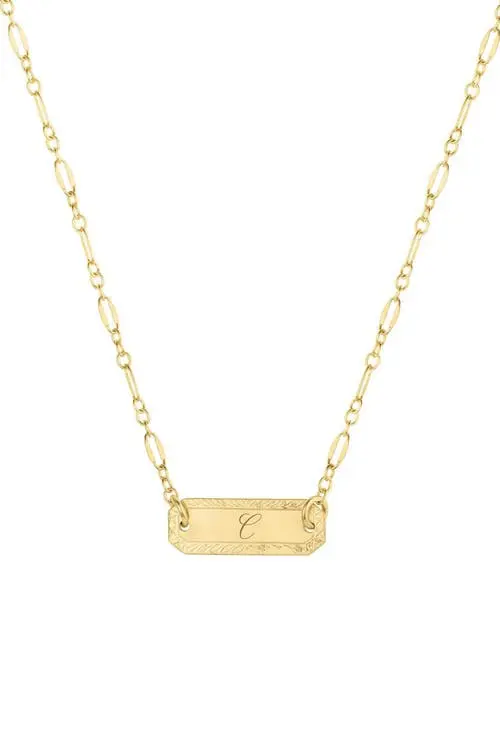 SET & STONES Cora Initial Necklace - Gold/c