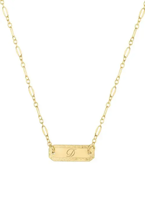SET & STONES Cora Initial Necklace - Gold/d