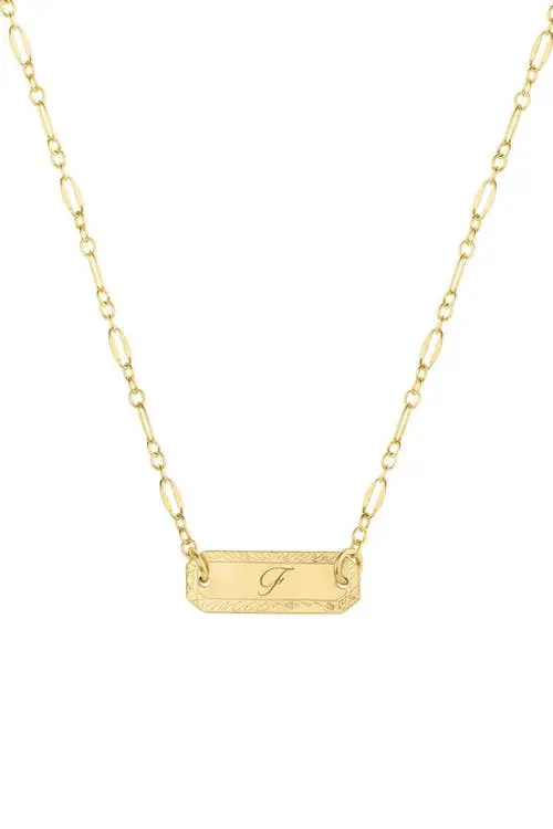 SET & STONES Cora Initial Necklace - Gold/f