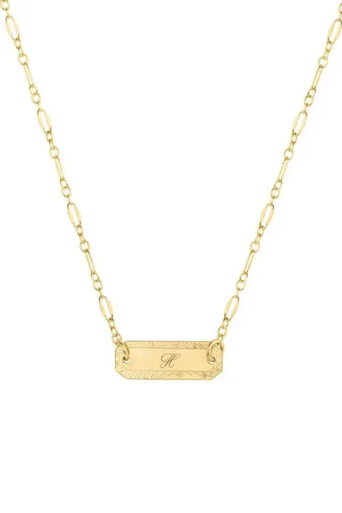 SET & STONES Cora Initial Necklace - Gold/h
