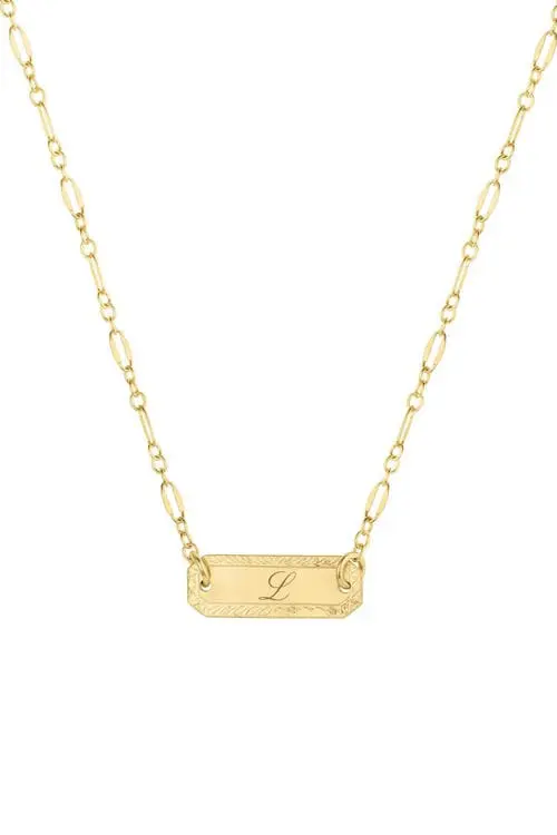 SET & STONES Cora Initial Necklace - Gold/l
