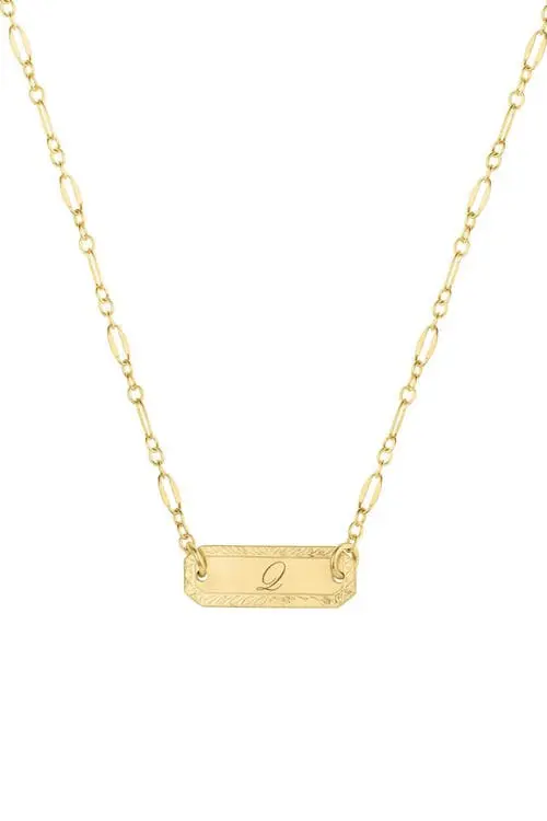 SET & STONES Cora Initial Necklace - Gold/q