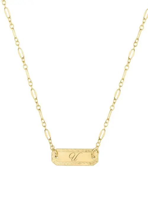 SET & STONES Cora Initial Necklace - Gold/u