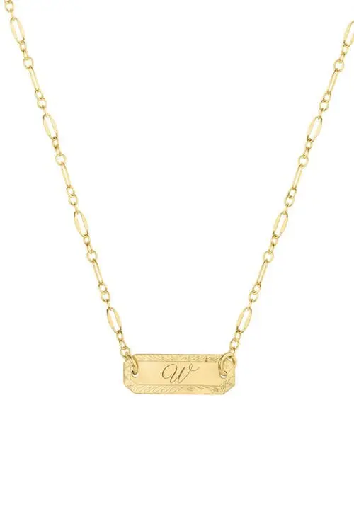 SET & STONES Cora Initial Necklace - Gold/w